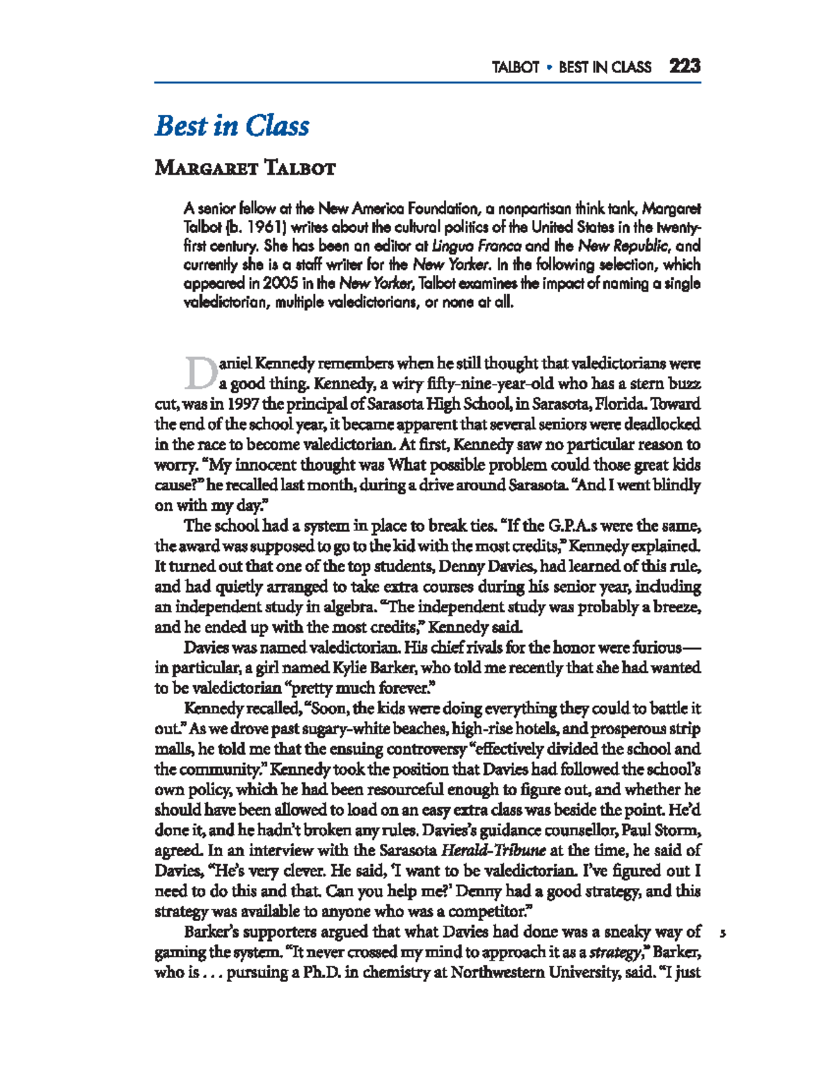 AP+Lang+Best+In+Class+text+PDF - RDNG 460 - Studocu