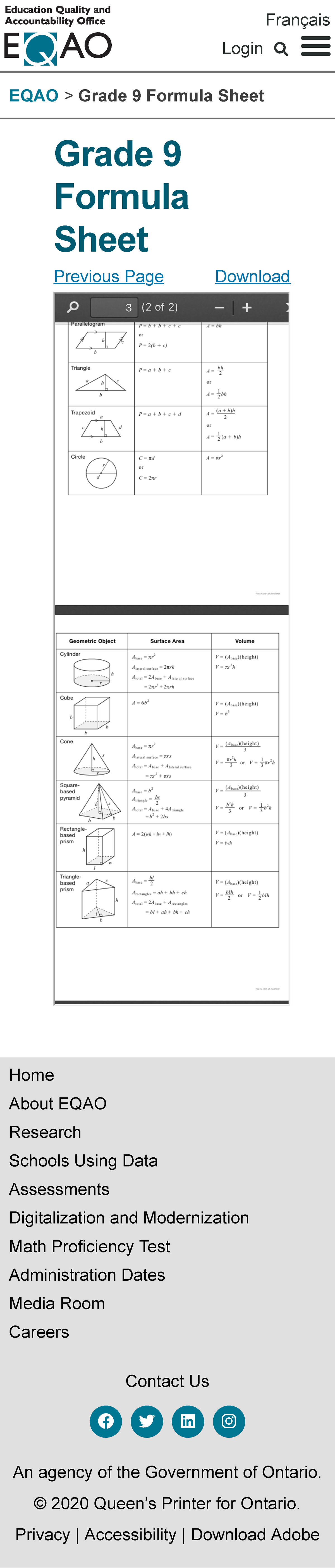 grade-9-formula-sheet-eqao-previous-page-download-triangle