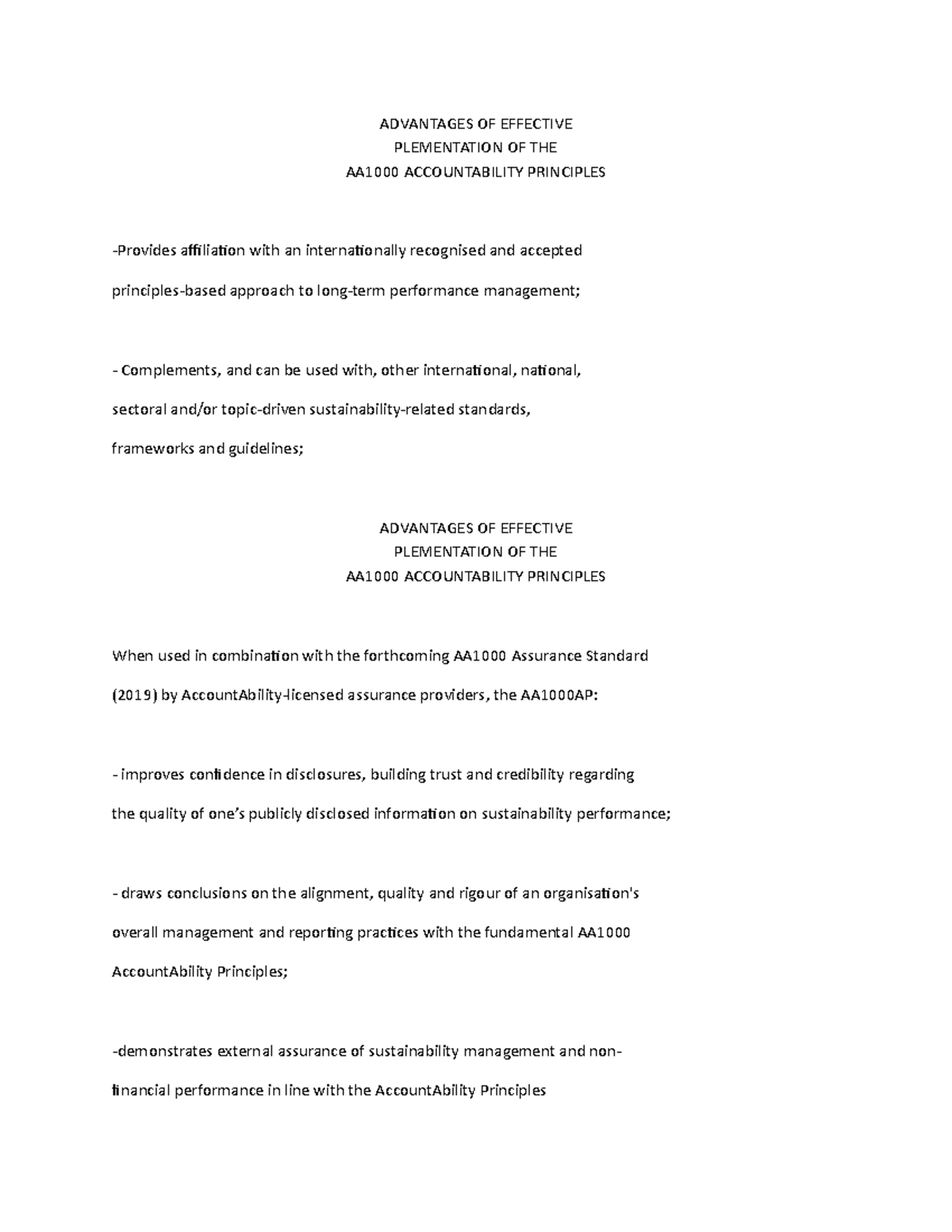 Advantages OF Effective - ADVANTAGES OF EFFECTIVE PLEMENTATION OF THE ...