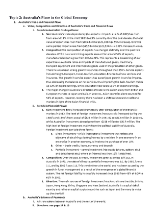 Topic 1- the global economy - Topic 1: The Global Economy Features of ...