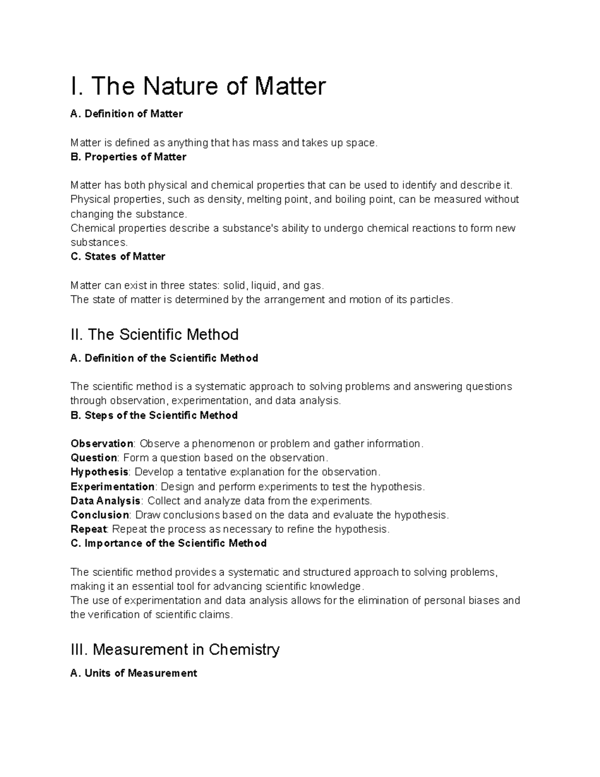 General Chemistry I (CHM-1010) Lecture 2 - The Nature of Matter - I ...