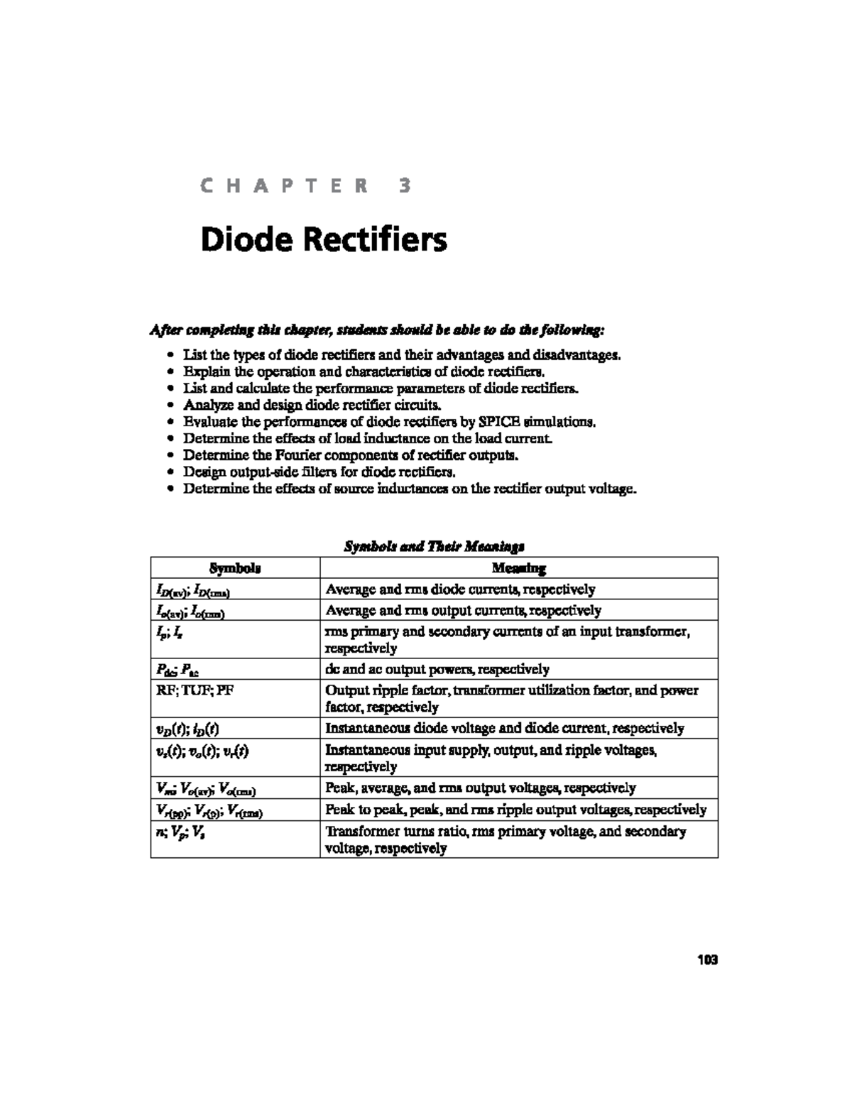 Fosorsil Rashid CH3 - CHAPTER 3 Diode Rectifiers After completing this chapter, students should ...