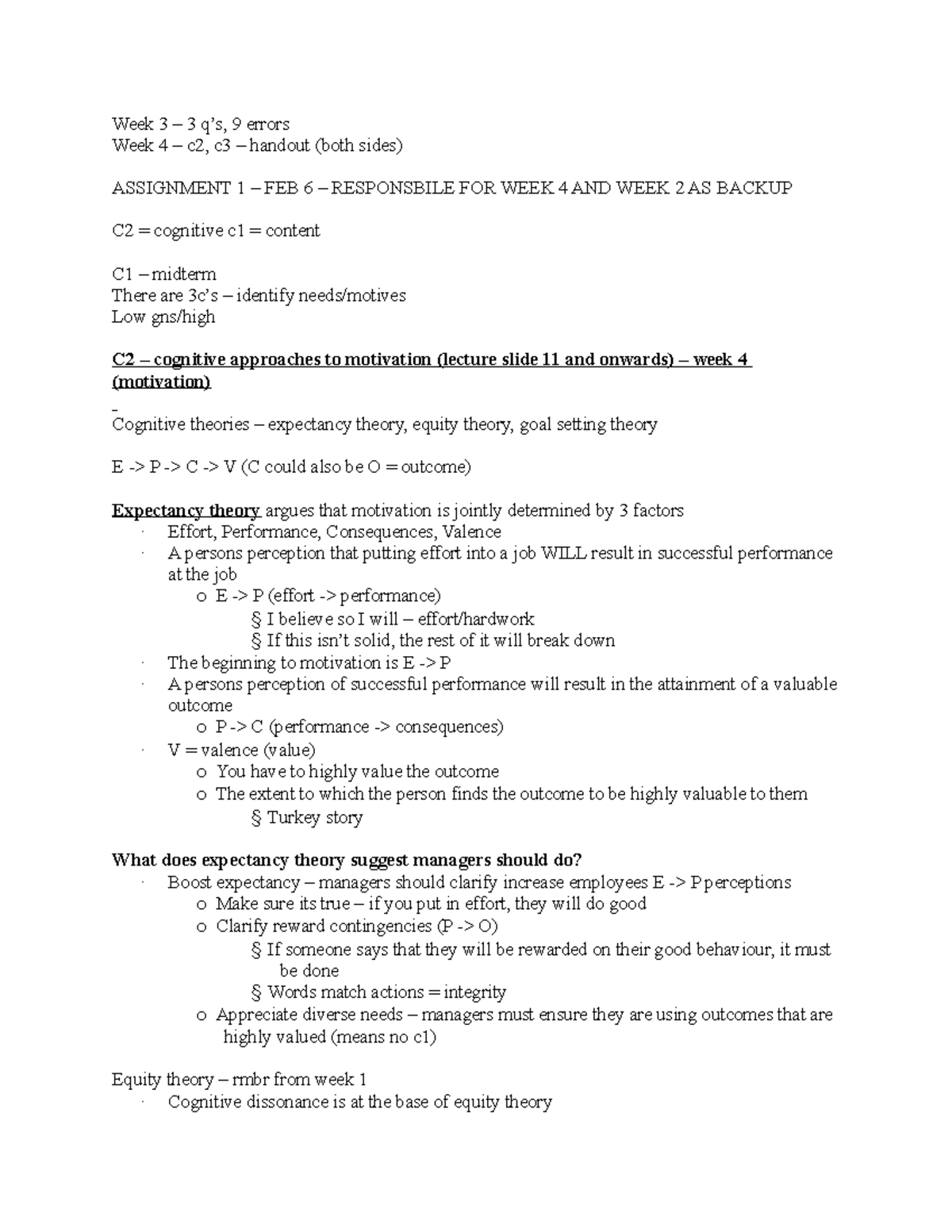 C Ommerce 1ba3 Week 4 Lecture Material Week 3 3 Q S 9 Errors Week 4 C2 C3 Handout