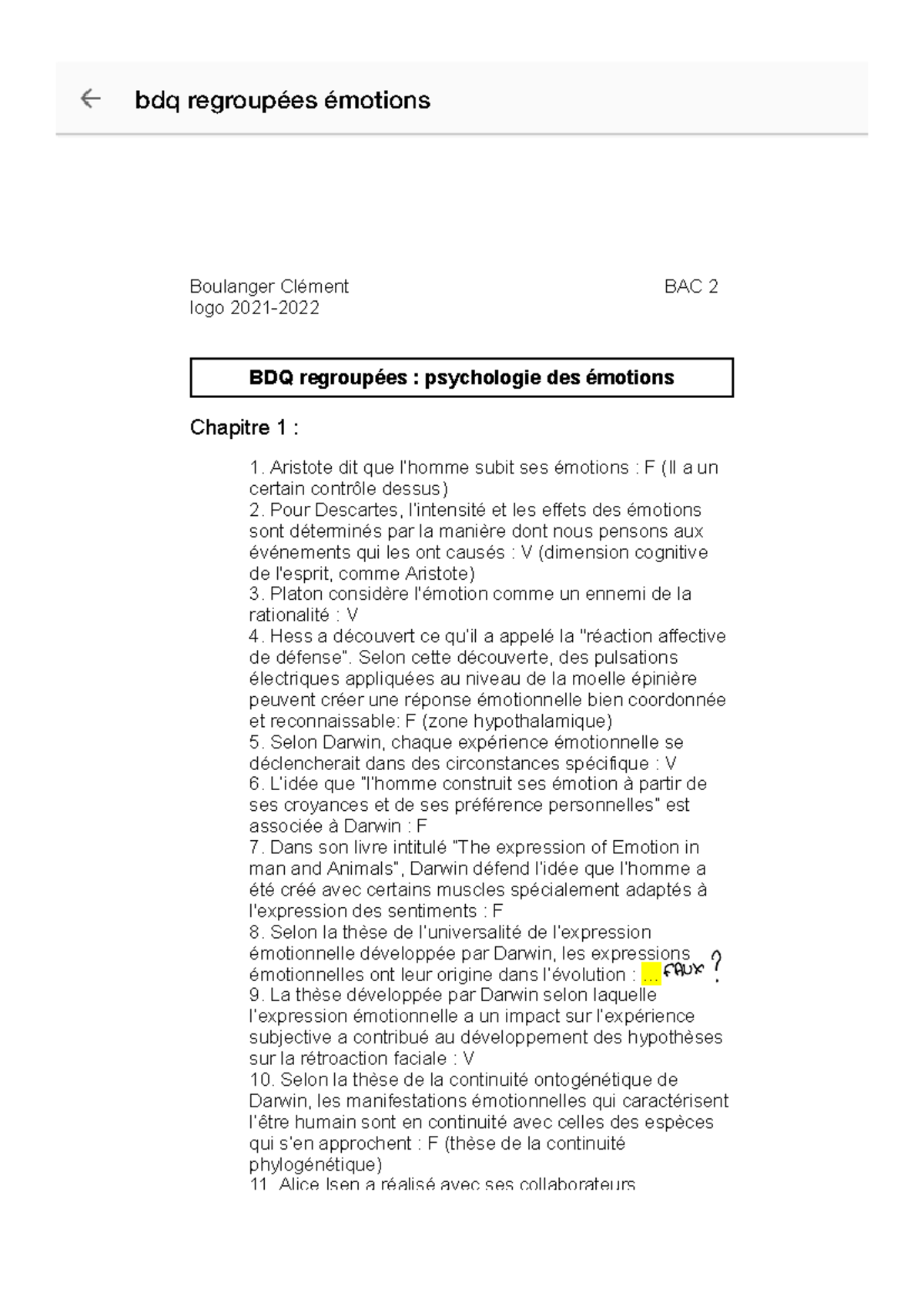 Bdq regroupées émotions - Boulanger Clément BAC 2 logo 2021- BDQ ...