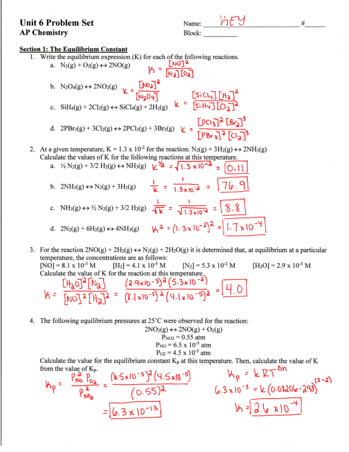 Unit 6 problem set key - Edu - Medical Laboratory Science - Studocu
