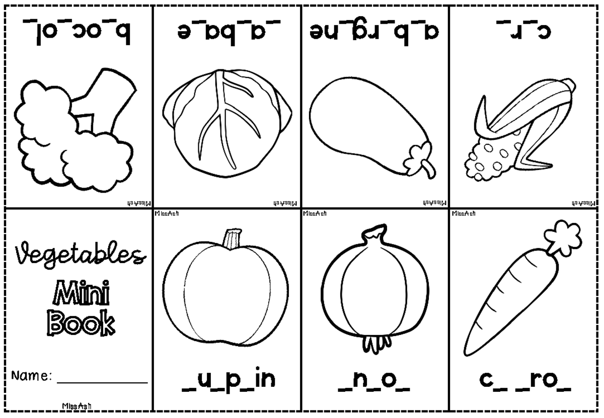 Vegetables accordion book template - b_oc_ol_ a_ba_e a_b_rg_nec_r u_p ...