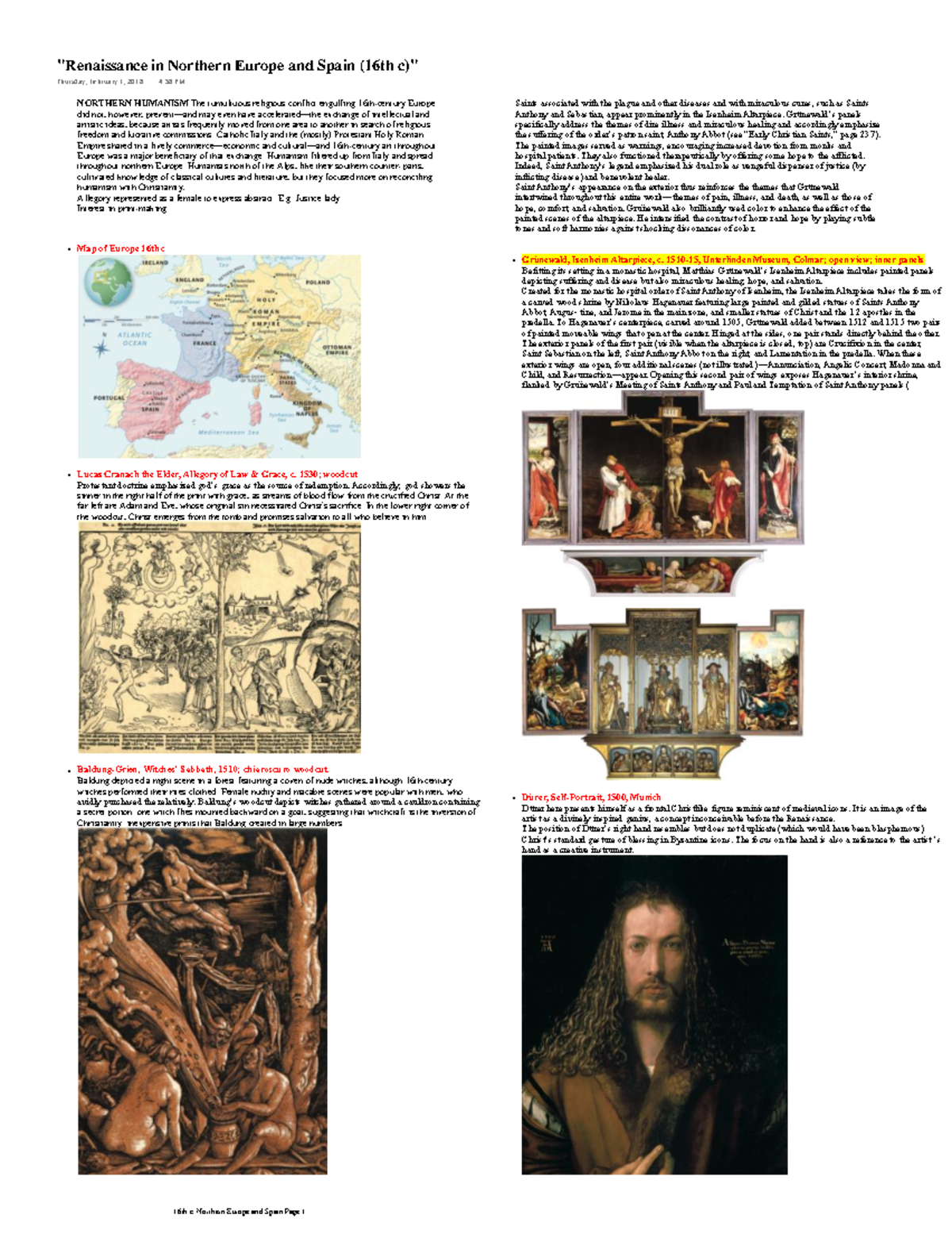 Renaissance in Northern Europe and Spain (16th c) - Copy - &quot ...