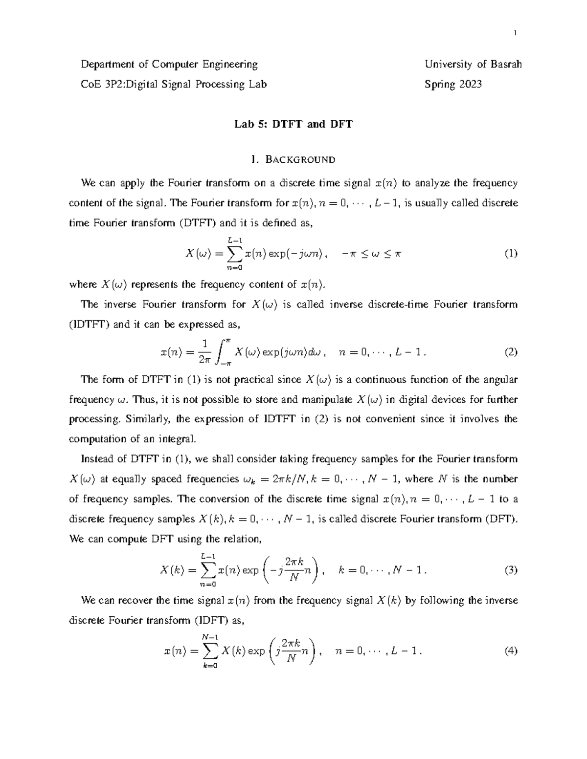 Lab 5 - IT IS FOR COMPUTER ENGINTEEING - 1 Department of Computer ...