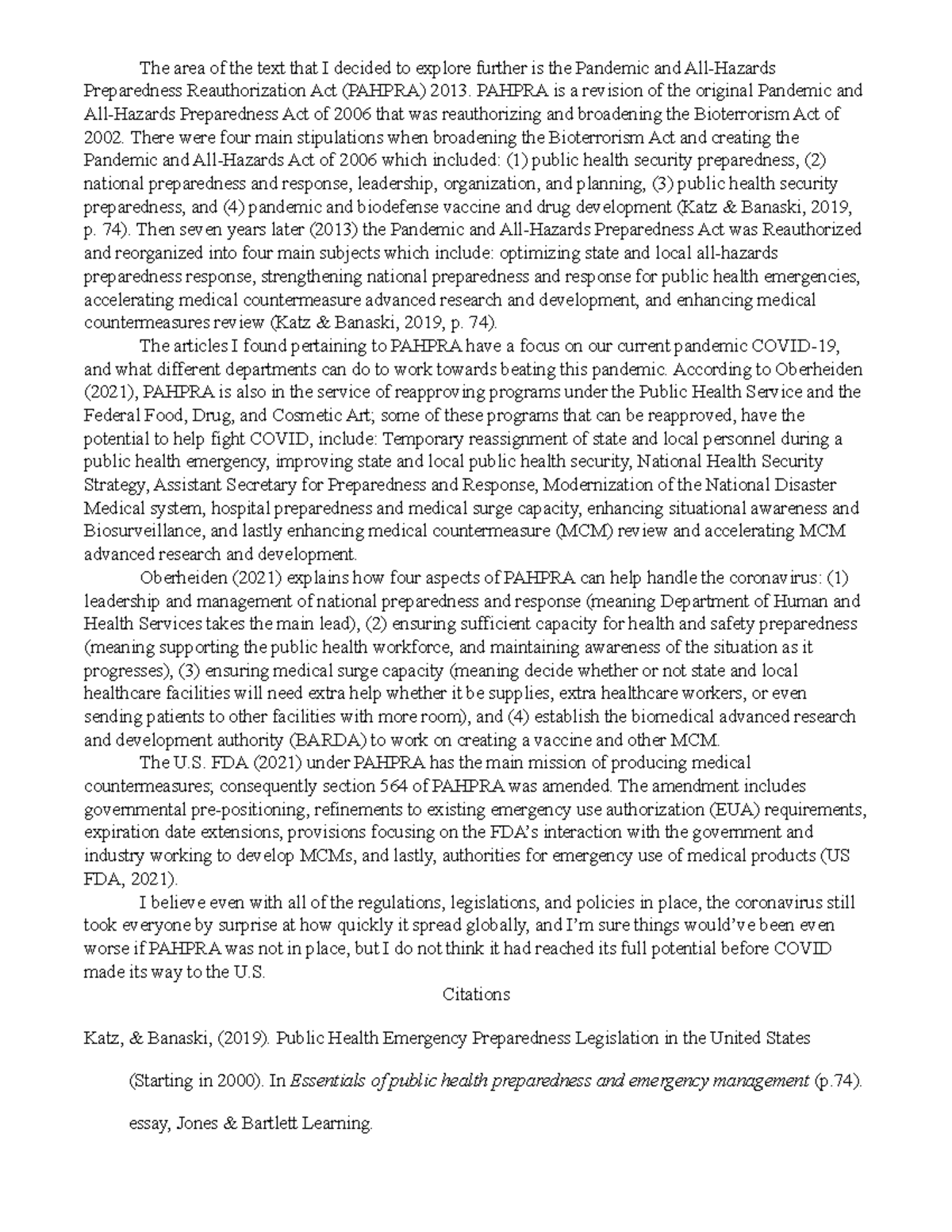 Initial Discussion Post for Module 2 - The area of the text that I ...