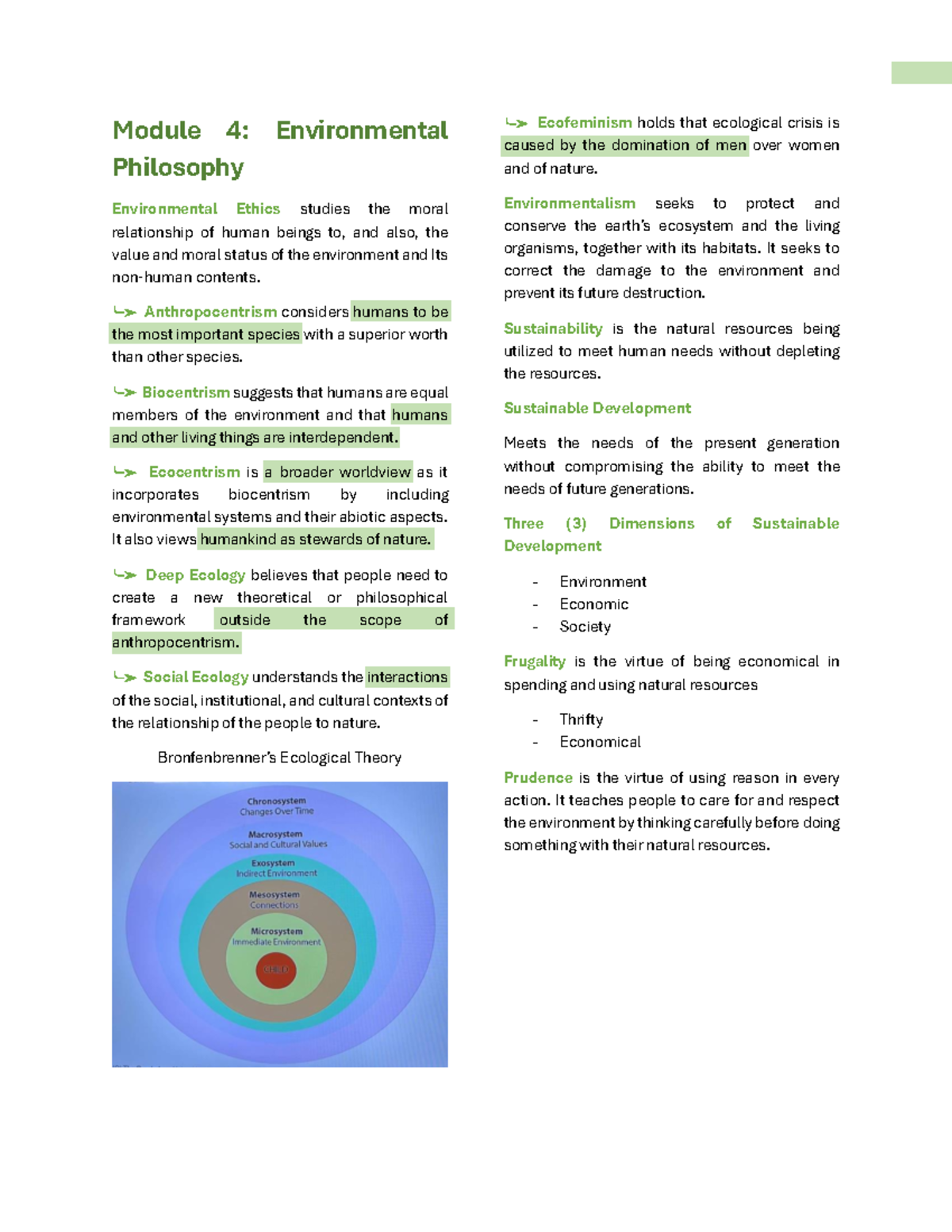 Philosophy 2nd Quarter Module 4 - Module 4: Environmental Philosophy Environmental Ethics ...