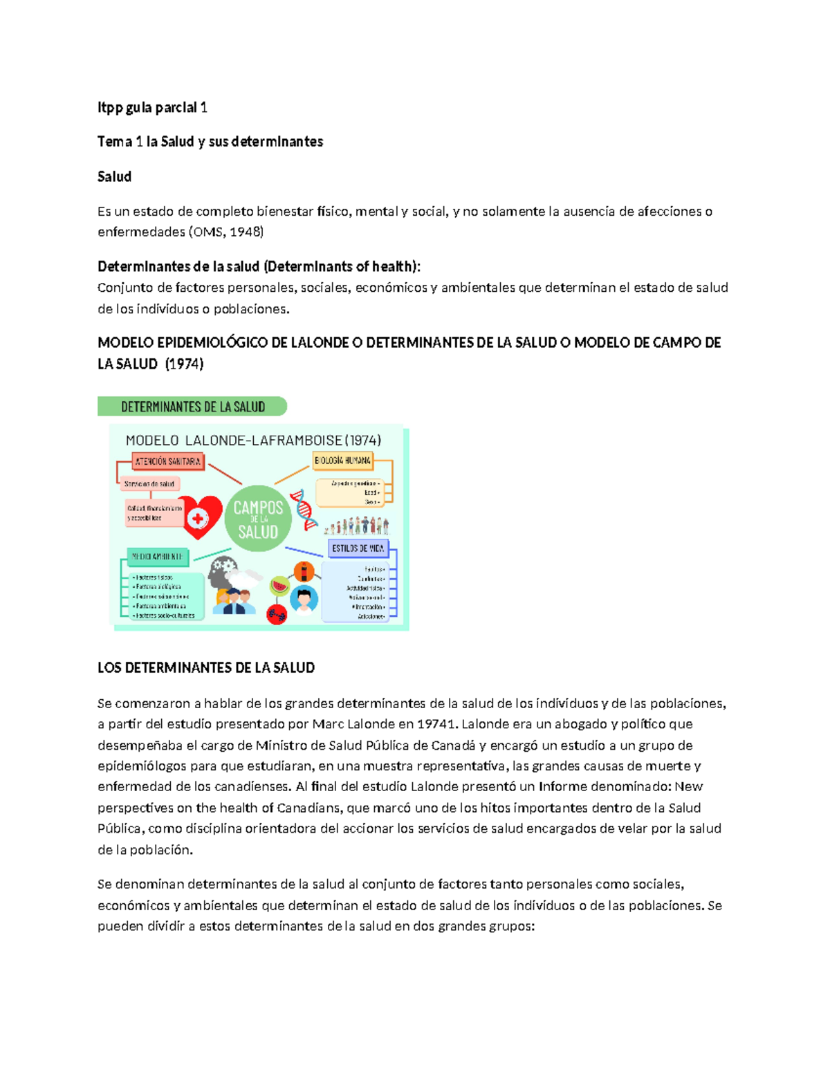 Itpp guia parci-WPS Office - Itpp guia parcial 1 Tema 1 la Salud y sus ...