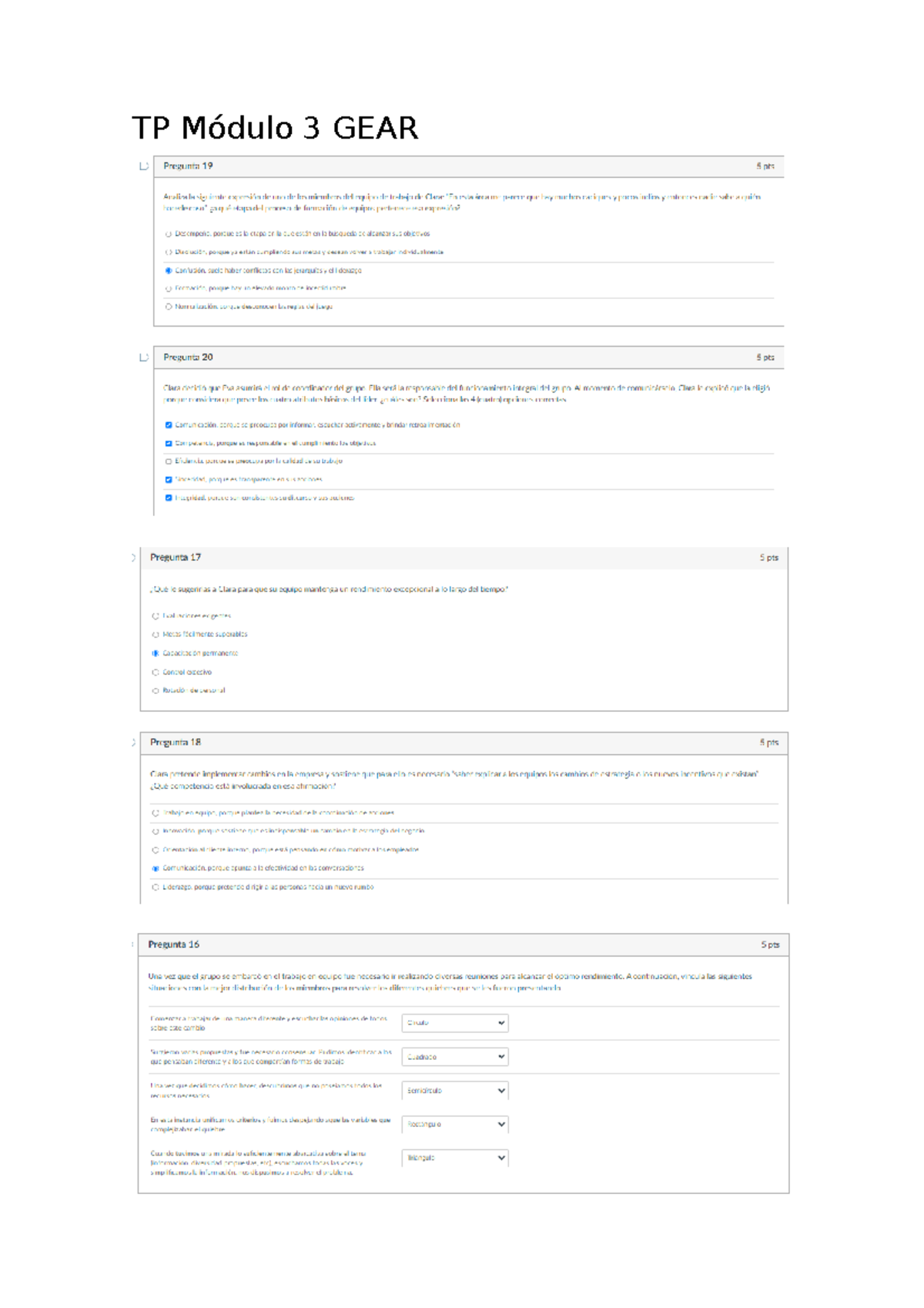 TP MODULO 3 GEAR 86% - Gestion y equipos de alto rendimiento - TP Módulo 3 GEAR - Studocu