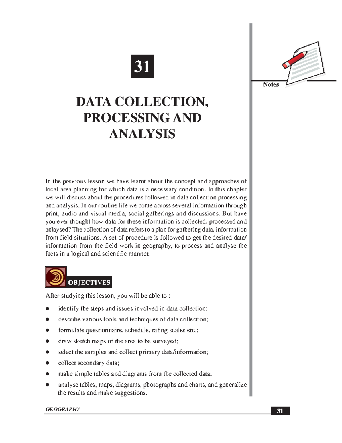 Data Collection Toolsfor Evaluation - 31 Notes DATA COLLECTION ...