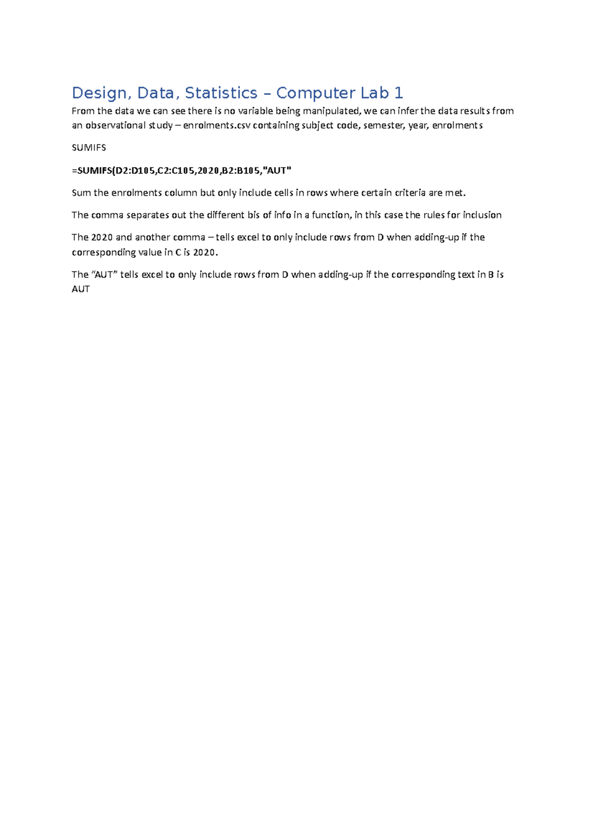 DDD - Computer Lab 1 - Class work for tutorial - Design, Data ...
