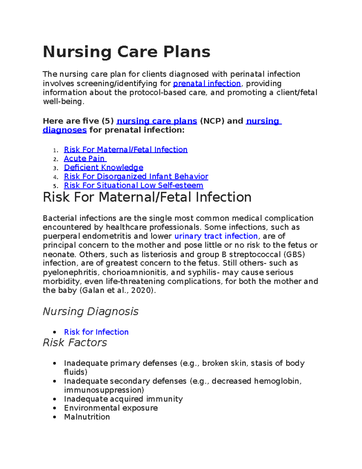 Nursing Care Plans - Nursing Care Plans The nursing care plan for ...