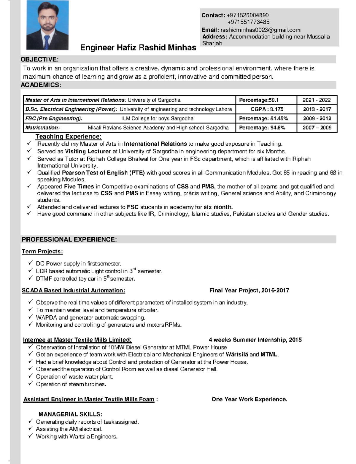 CV for Teaching - Recently done my IR degree now I am going to do ...