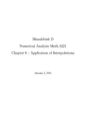 Numerical Chapter 2 - Manalebish D Numerical Analysis Math- Chapter two ...
