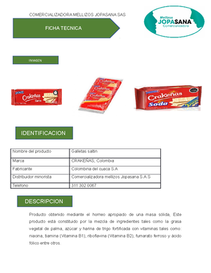 Ficha Tecnica Limpido Patojito - Nombre del producto Blanqueador ...