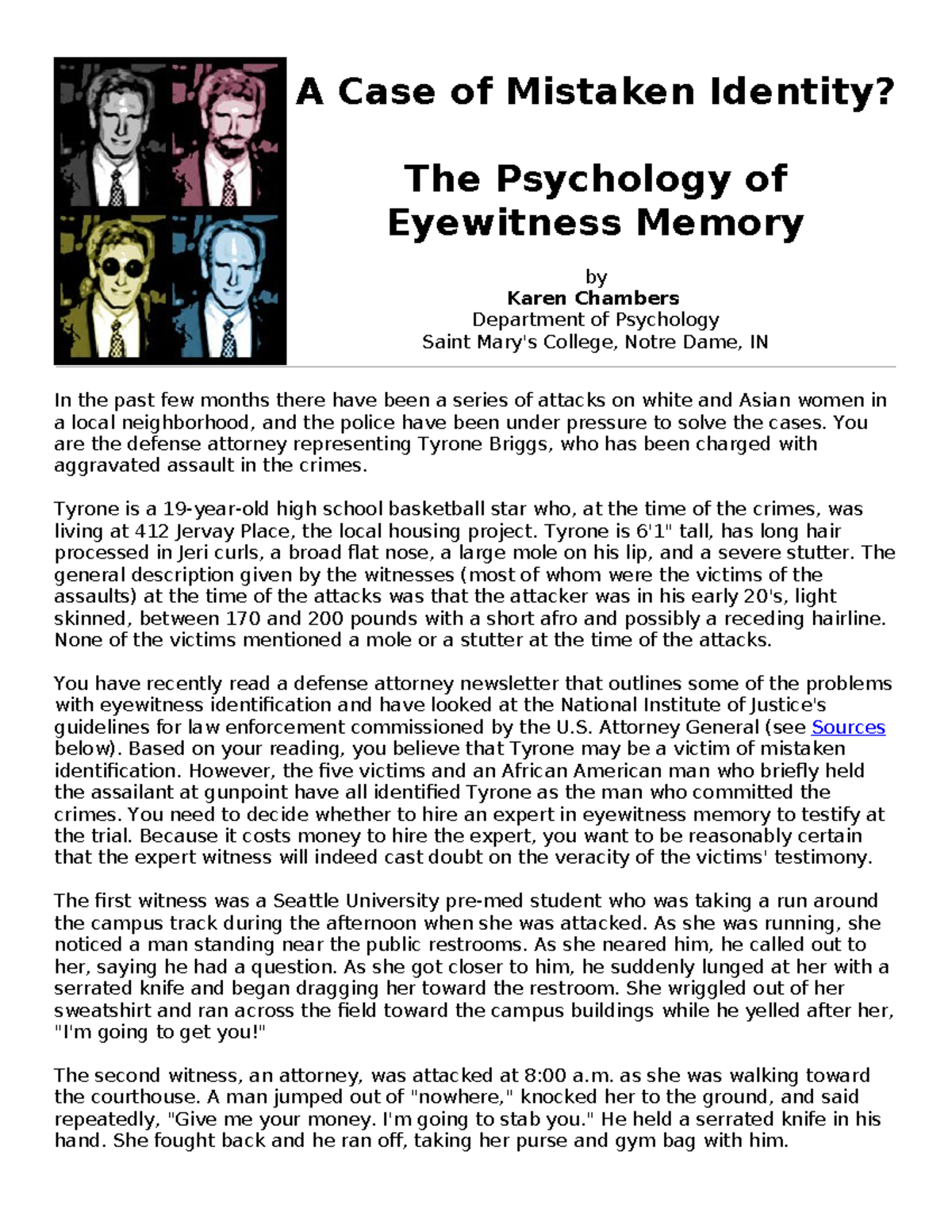 A Case of Mistaken Identity A - A Case of Mistaken Identity? The ...