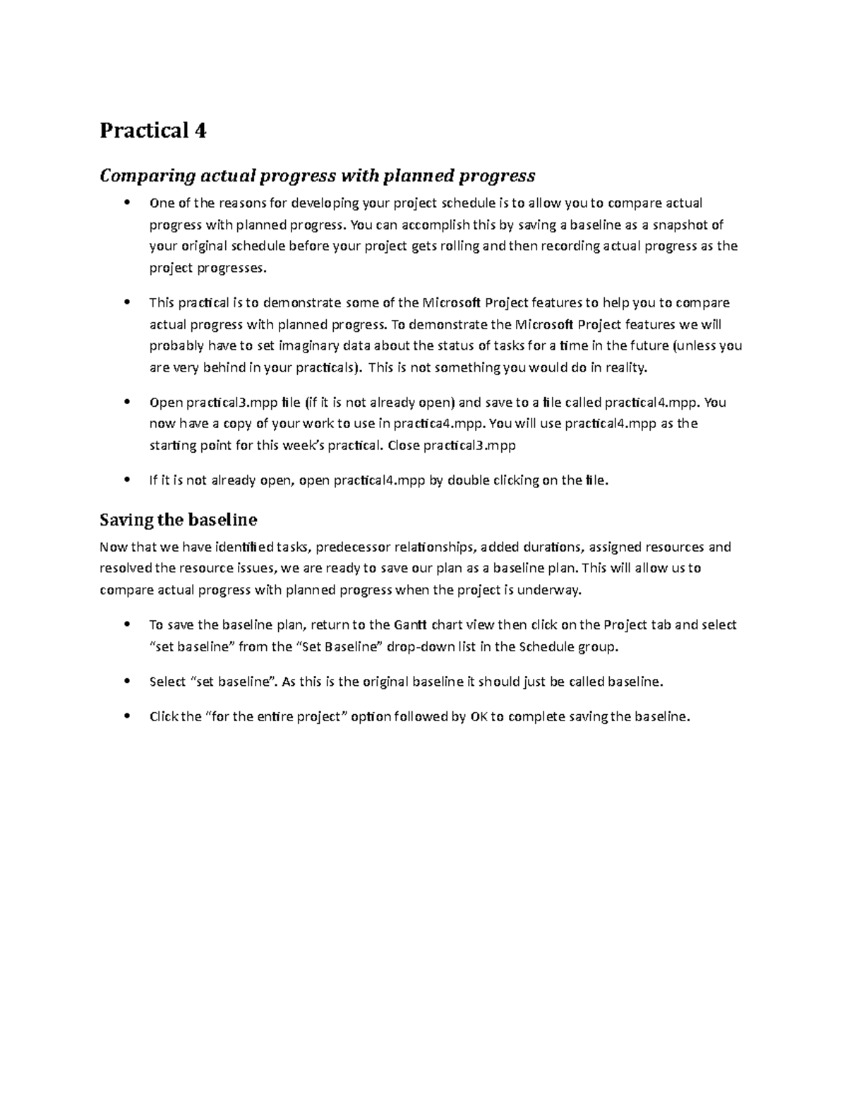 MS project exercise v5 final assignment of the semester - Fundamentals ...