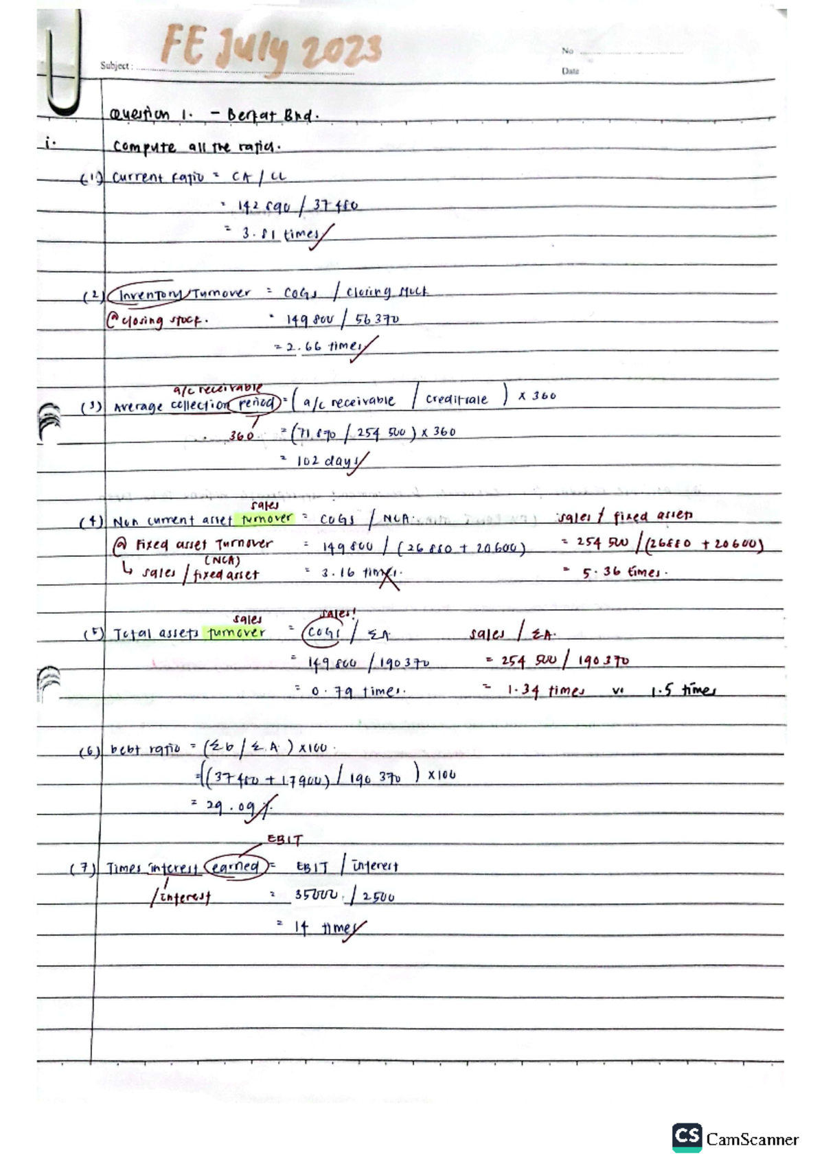 SS MAF253 FE JULY23 - Fundamentals Of Financial Management - Studocu