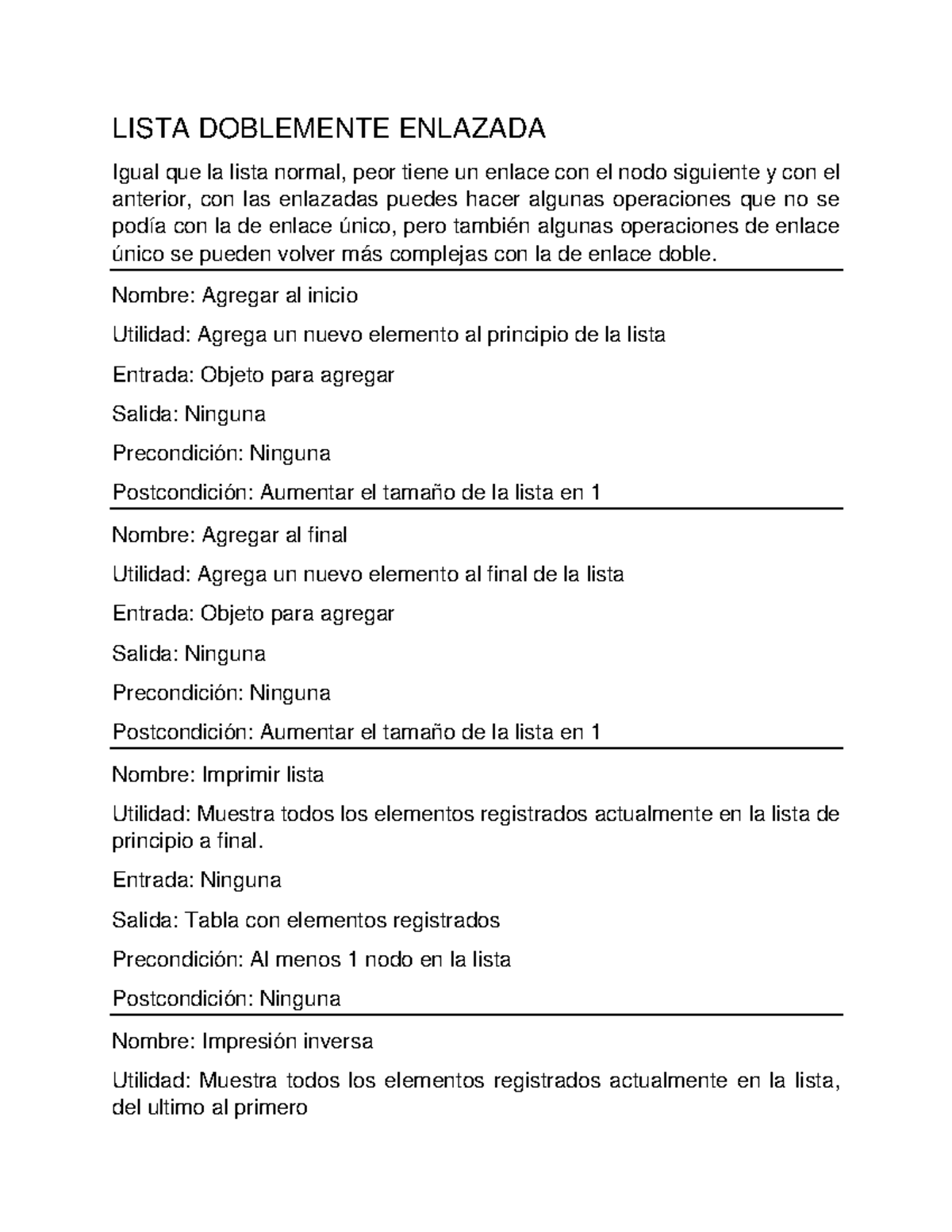 TDA Estructura Datos - Apuntes 1-2 - LISTA DOBLEMENTE ENLAZADA Igual ...