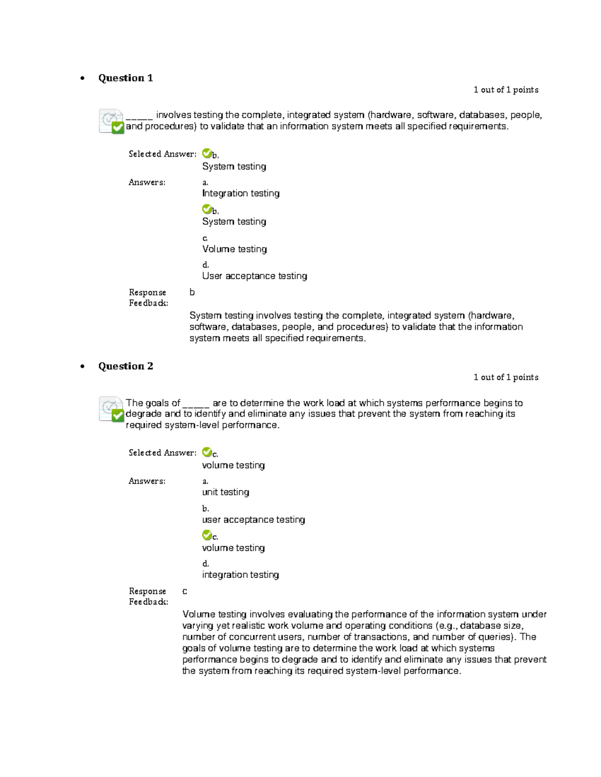 Quiz 13 A System Acquisition Wednesday November 30 2022 - Question 1 1 ...