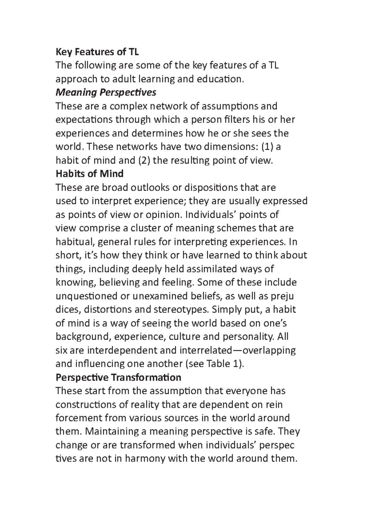 Key Features of TL - Key Features of TL The following are some of the ...