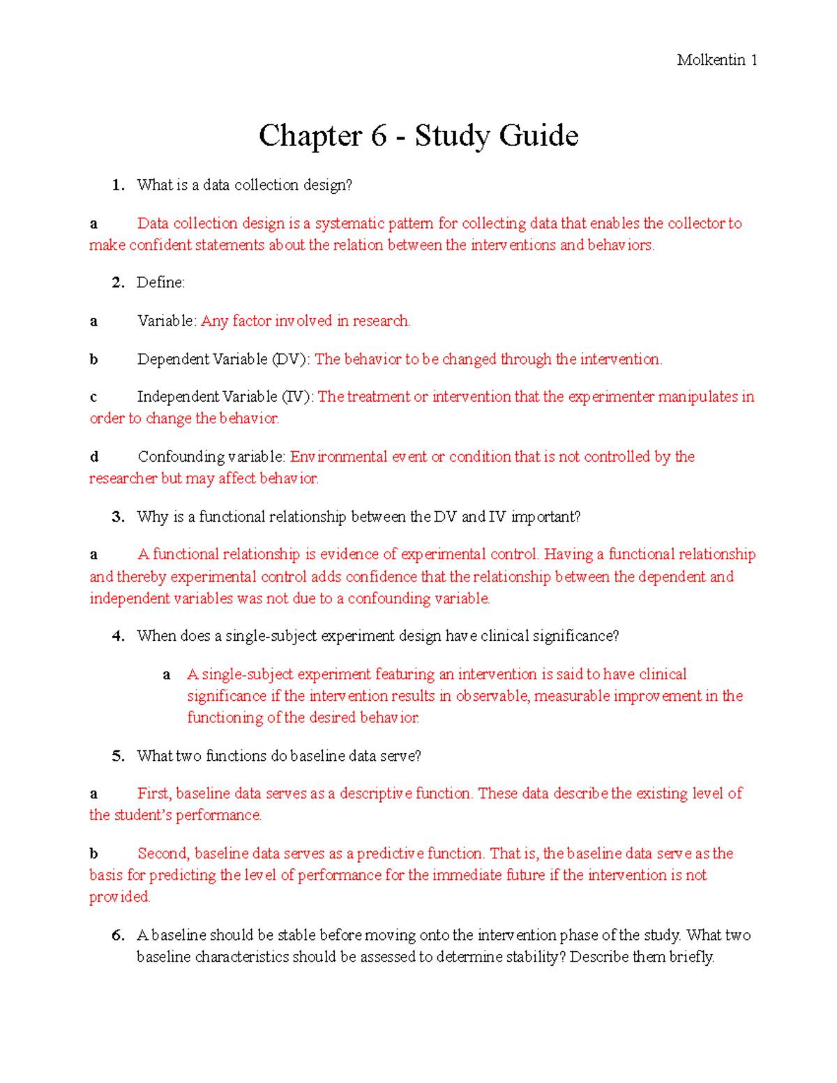 Chapter 6 Study Guide - Chapter 6 - Study Guide 1. What is a data ...