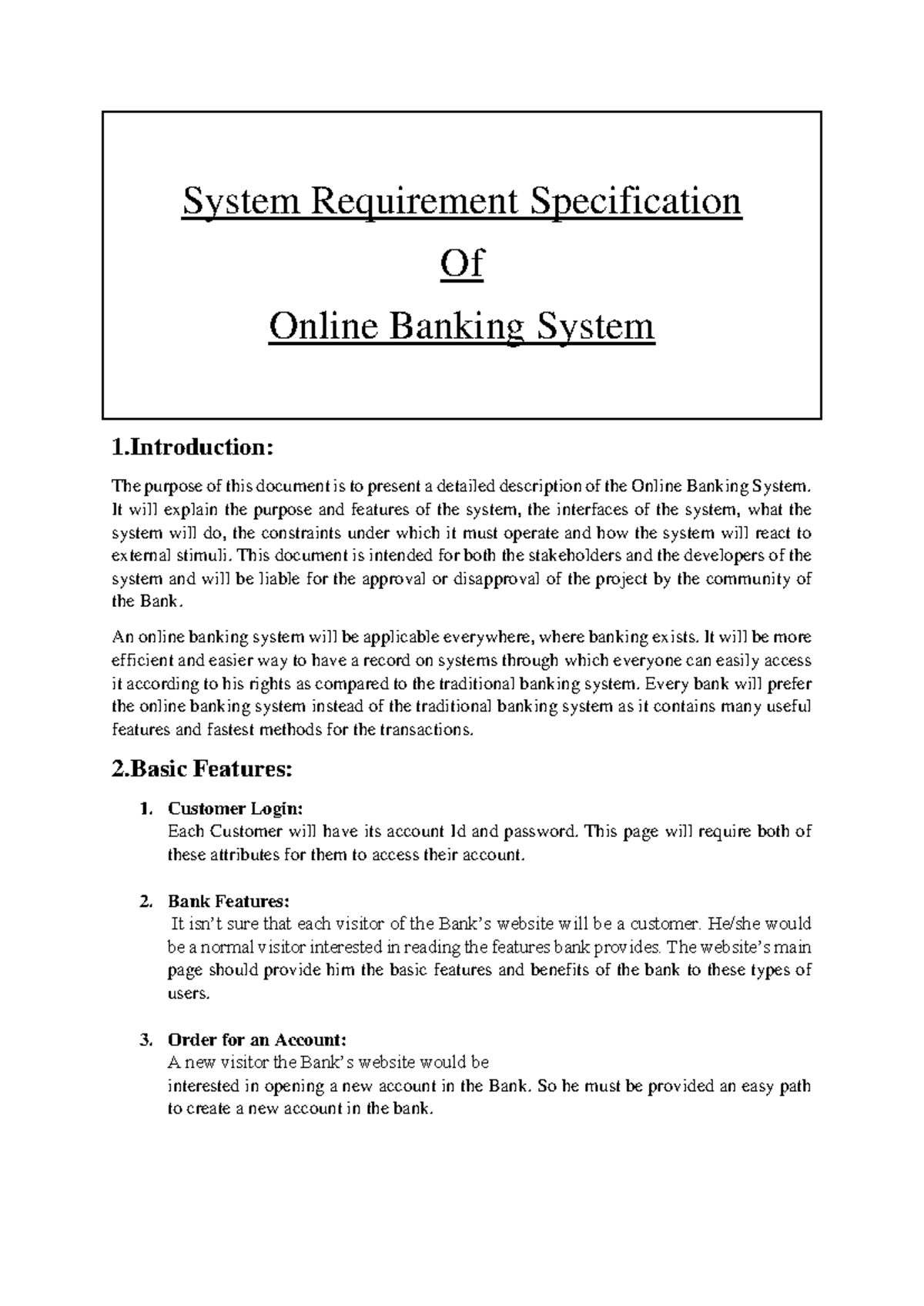 432869322 System Requirement Specification for online banking system ...