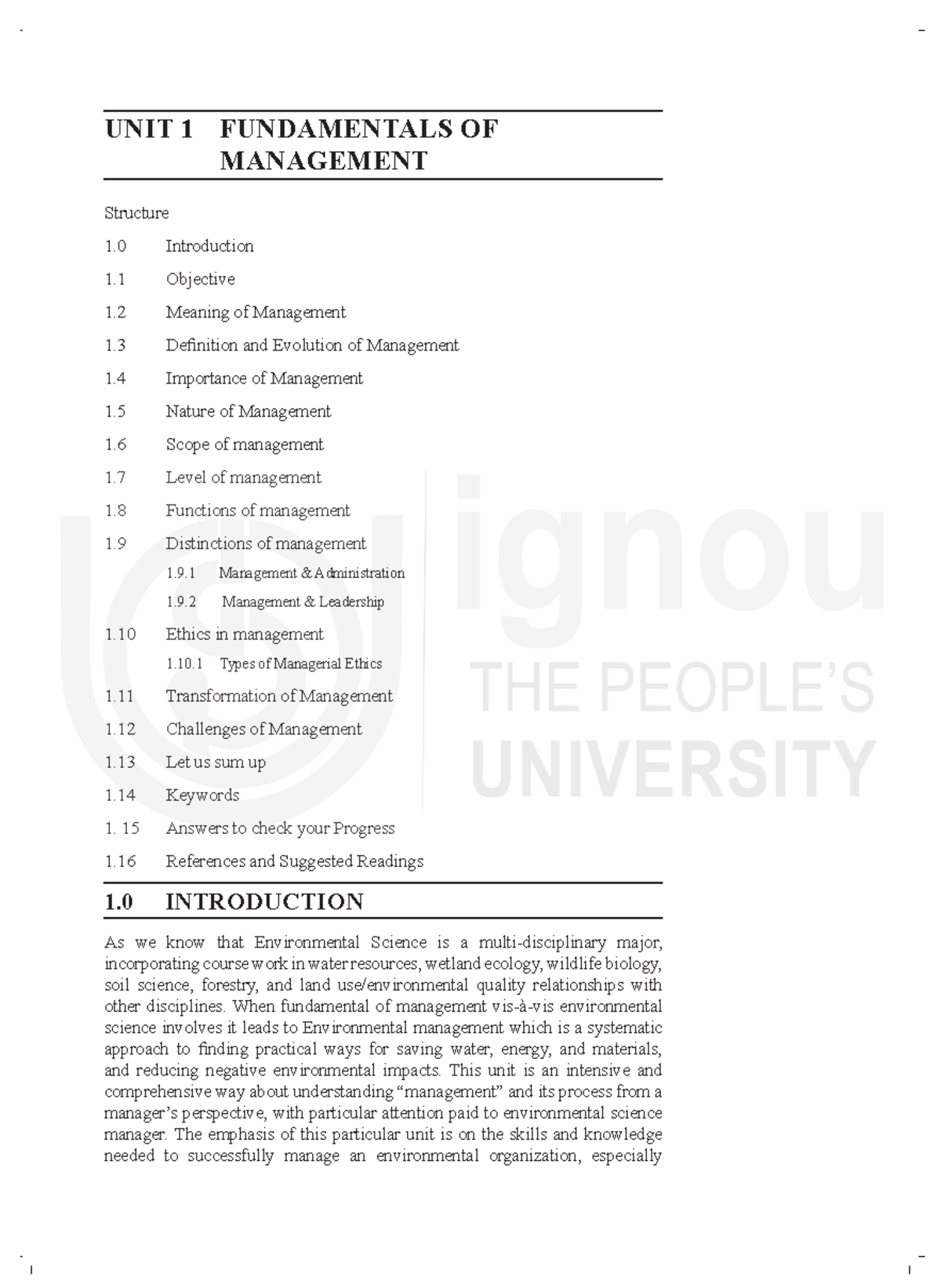 Unit-1 - Fundamentals of management - UNIT 1 FUNDAMENTALS OF MANAGEMENT ...