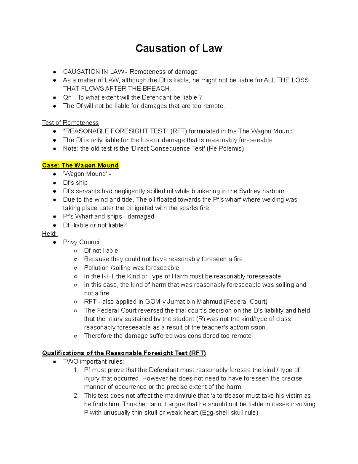 Untitled document - Causation in Law - Causation of Law CAUSATION IN ...