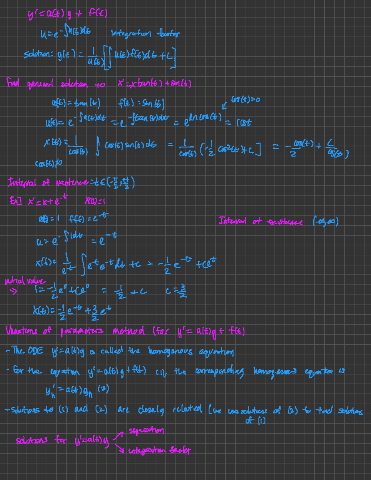 33b Lec 4 - Professor Wumaier Lecture notes - y / = act ) y t f-(f) u=e ...