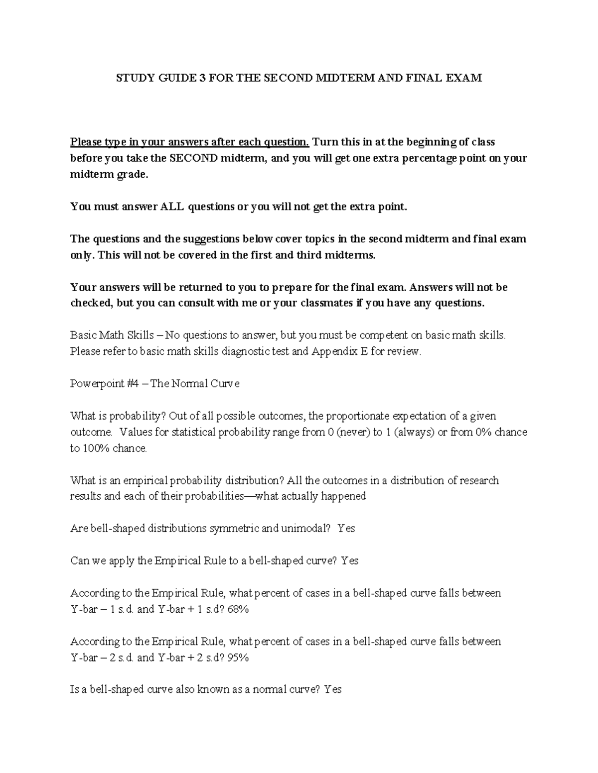 Study Guide 3 FOR THE Second Midterm AND Final EXAM - STUDY GUIDE 3 FOR ...