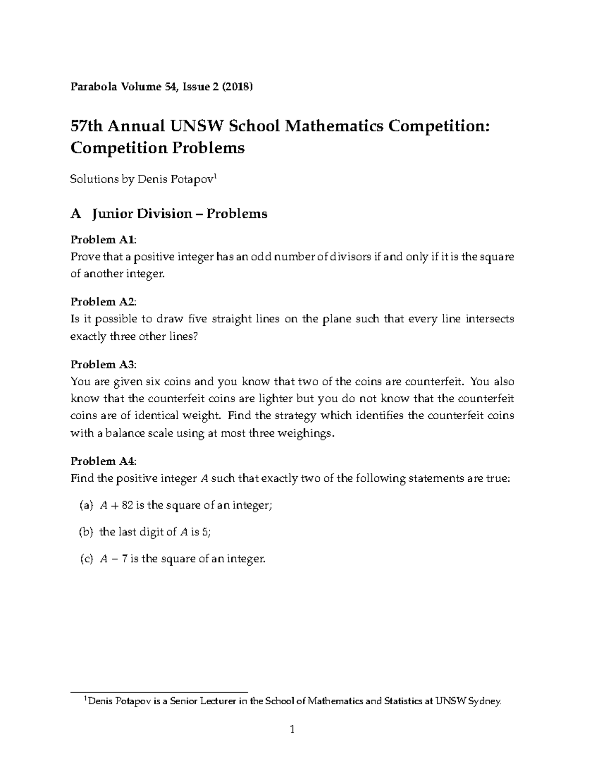 Maths competition papers for practice and revision of techniques ...
