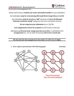 Tutorial 1 Solutions - Comp 1805 - Studocu