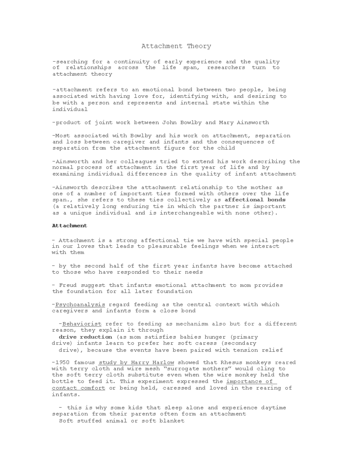 Adult test 2 notes and study guide-converted - Attachment Theory ...