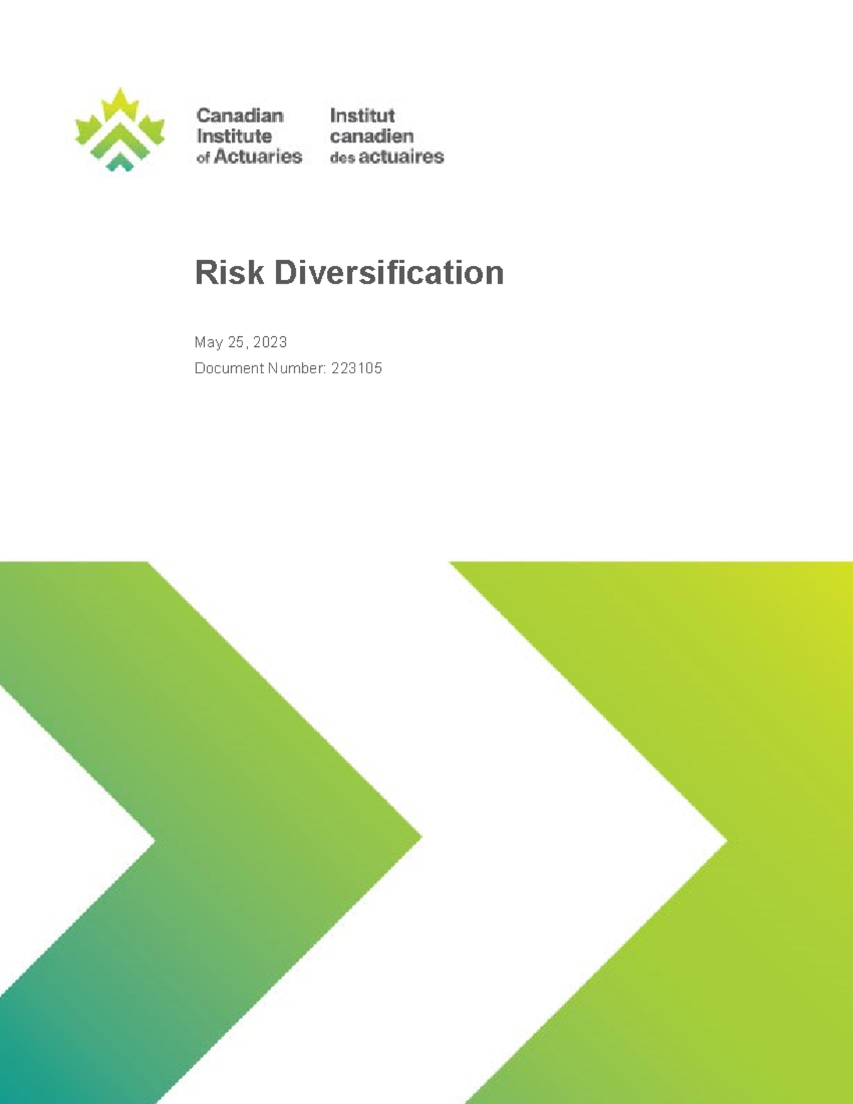 223105 e Risk Diversification - Risk Diversification May 25, 2023 ...