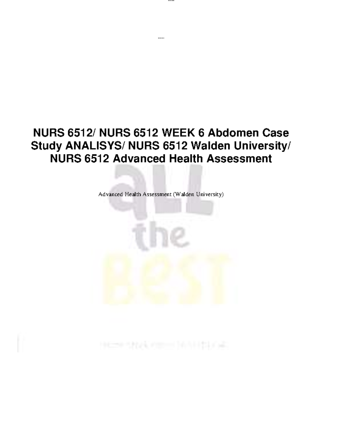6512 Week 6 Abdomen Case Study Analisys Lomoar Cpsd 16256196 Nurs