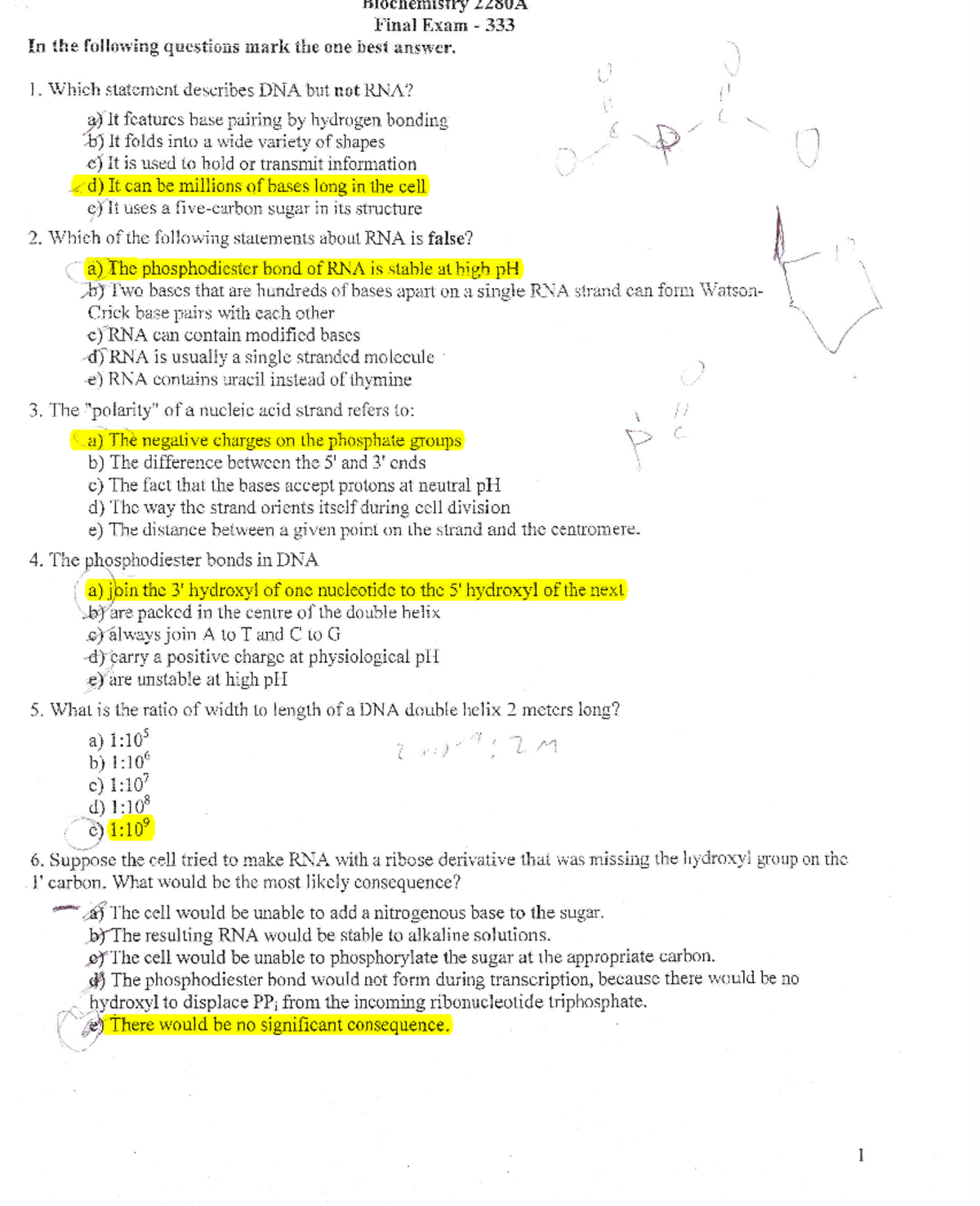 Biochem 2280 Final exam - Warning: Popup annotation has a missing or ...