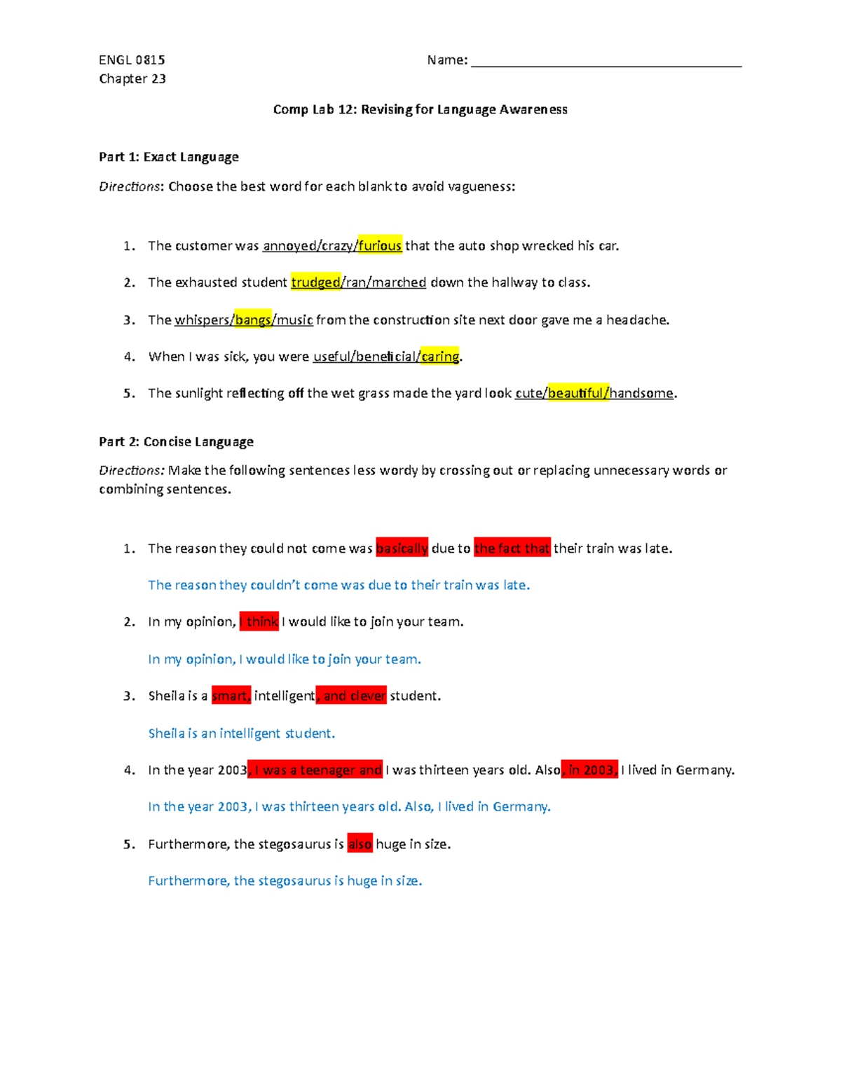Comp Lab 12 - virtual lap - ENGL 0815Chapter 23 Name: ____________________________________ Comp ...