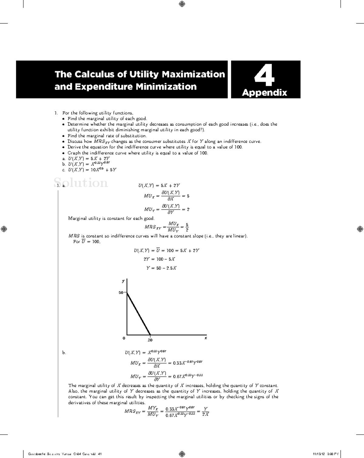 Calculus of Utility Maximization and Expenditure Minimization ...