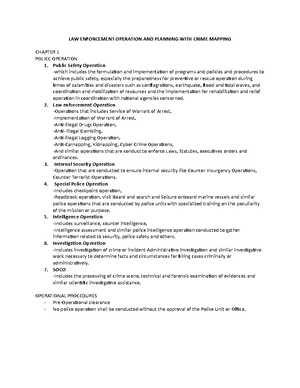 law enforcement operations and planning with crime mapping - LAW ...