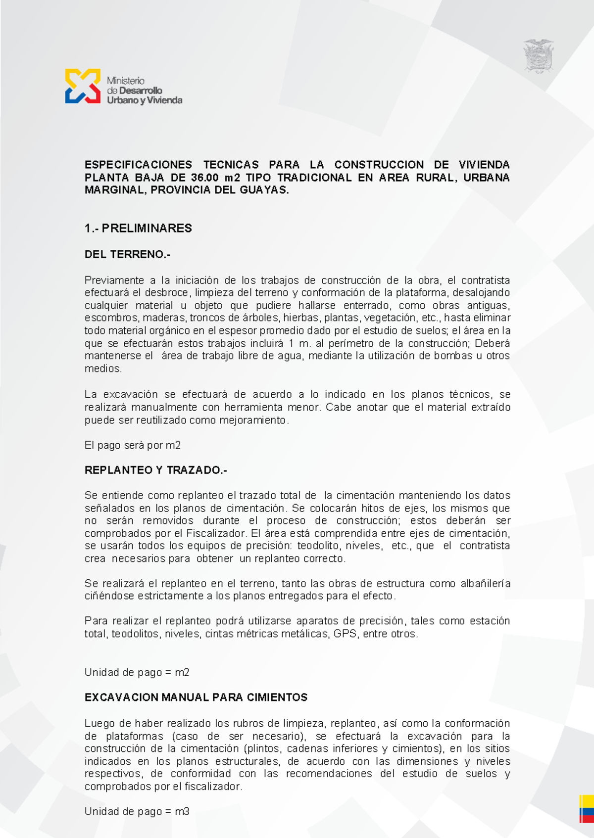 9767658 - Sjjdjd - ESPECIFICACIONES TECNICAS PARA LA CONSTRUCCION DE ...