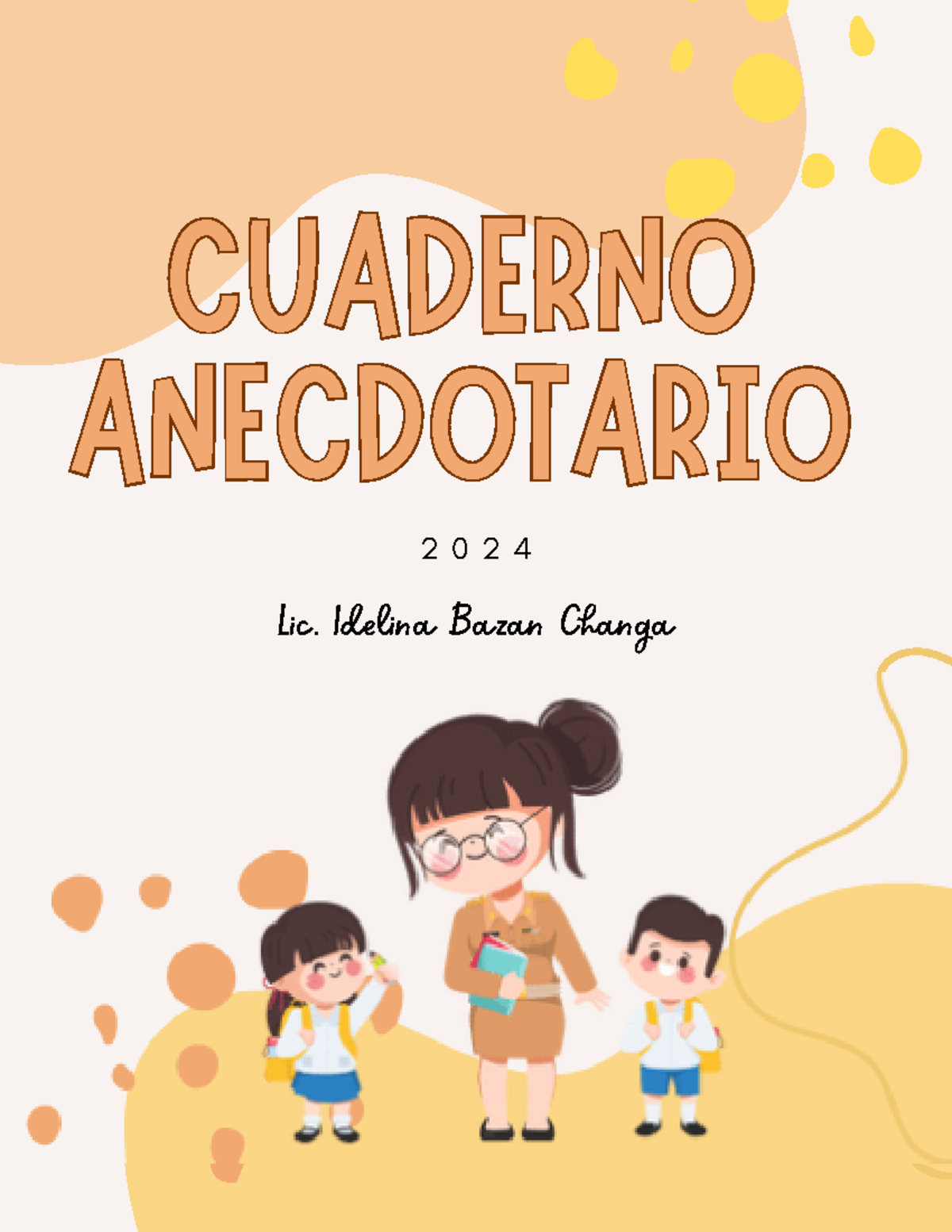 Portada Agenda Blob Naranja - Educación primaria - CUADERNO ANECDOTARIO ...