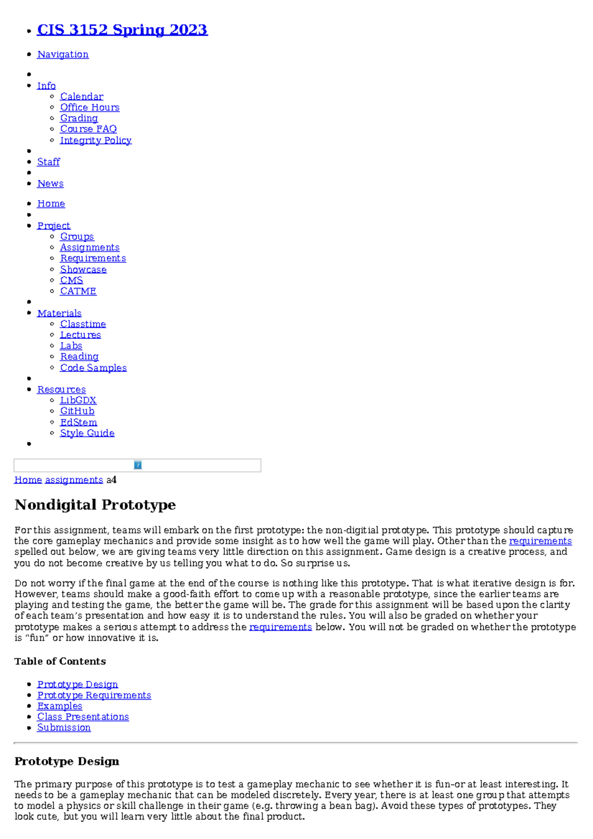 A4 Homework Assignment From Cs 3152 Taught By Professor Walker White During Spring Cis 3152 
