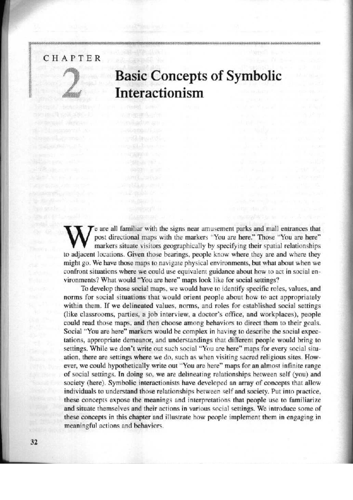Textbook chapter 2 - CHAPTER Basic Concepts of Symbolic Interactionism ...