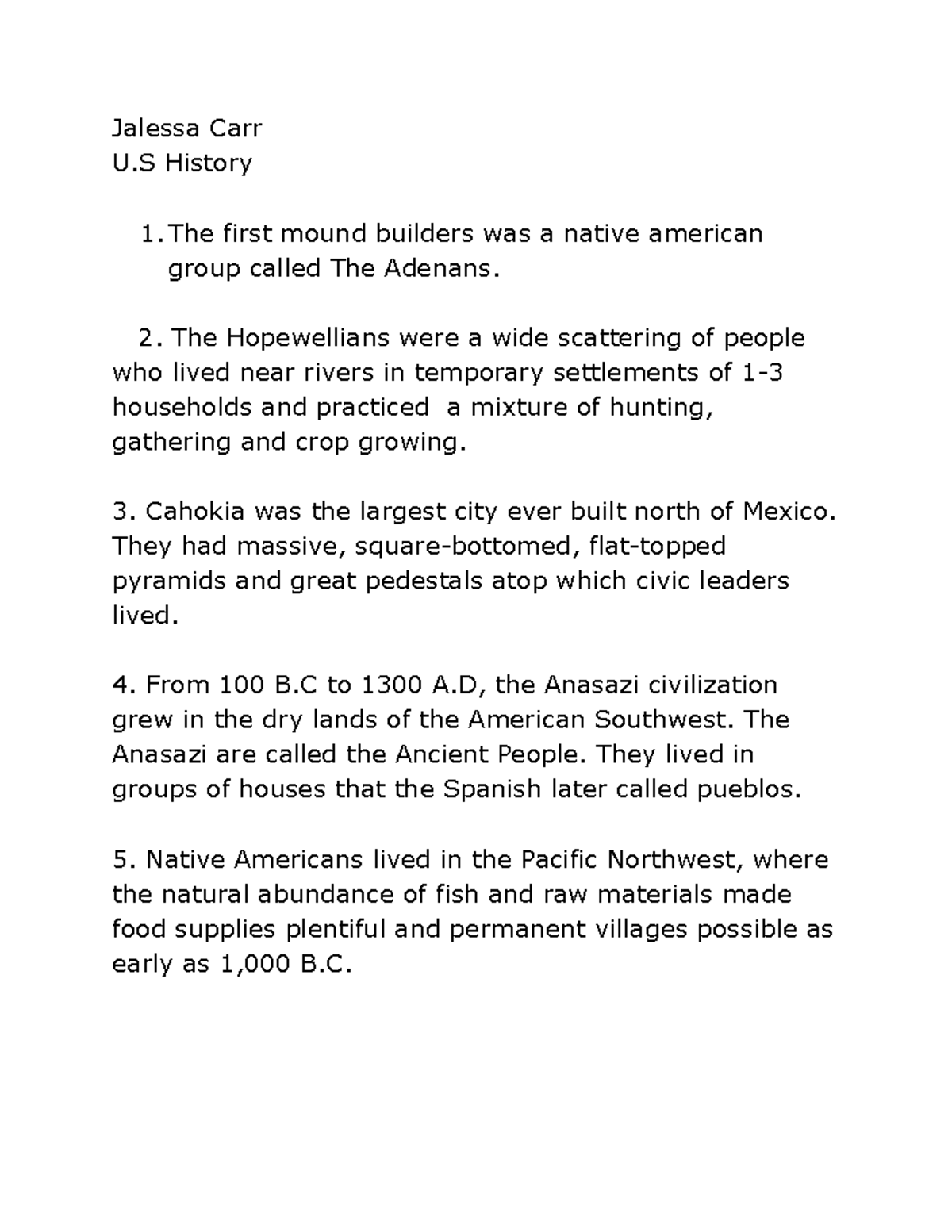 - Mound Builders and Pueblos Worksheet - Jalessa Carr U History The ...