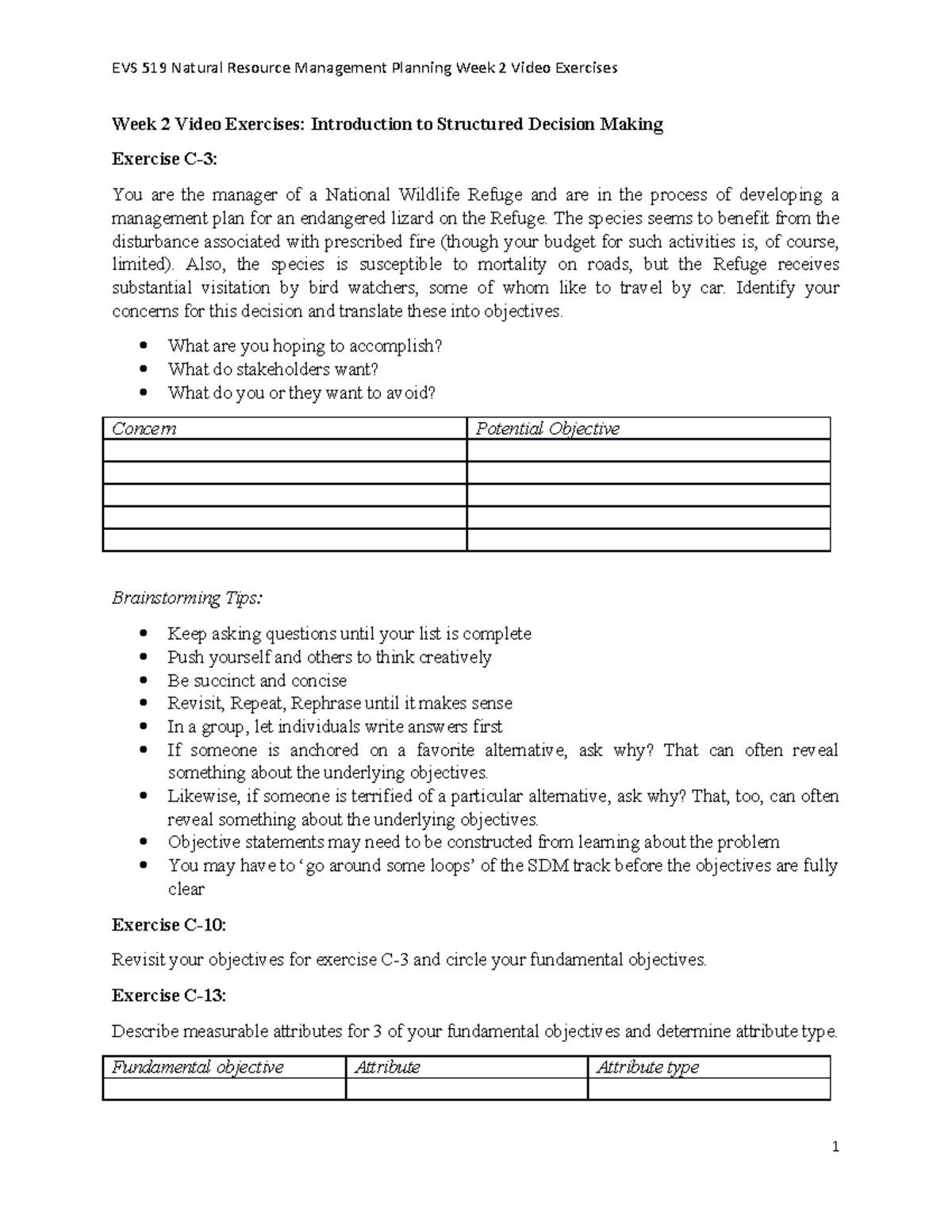 Week 2 Video Exercises Sasnita - EVS 519 Natural Resource Management ...