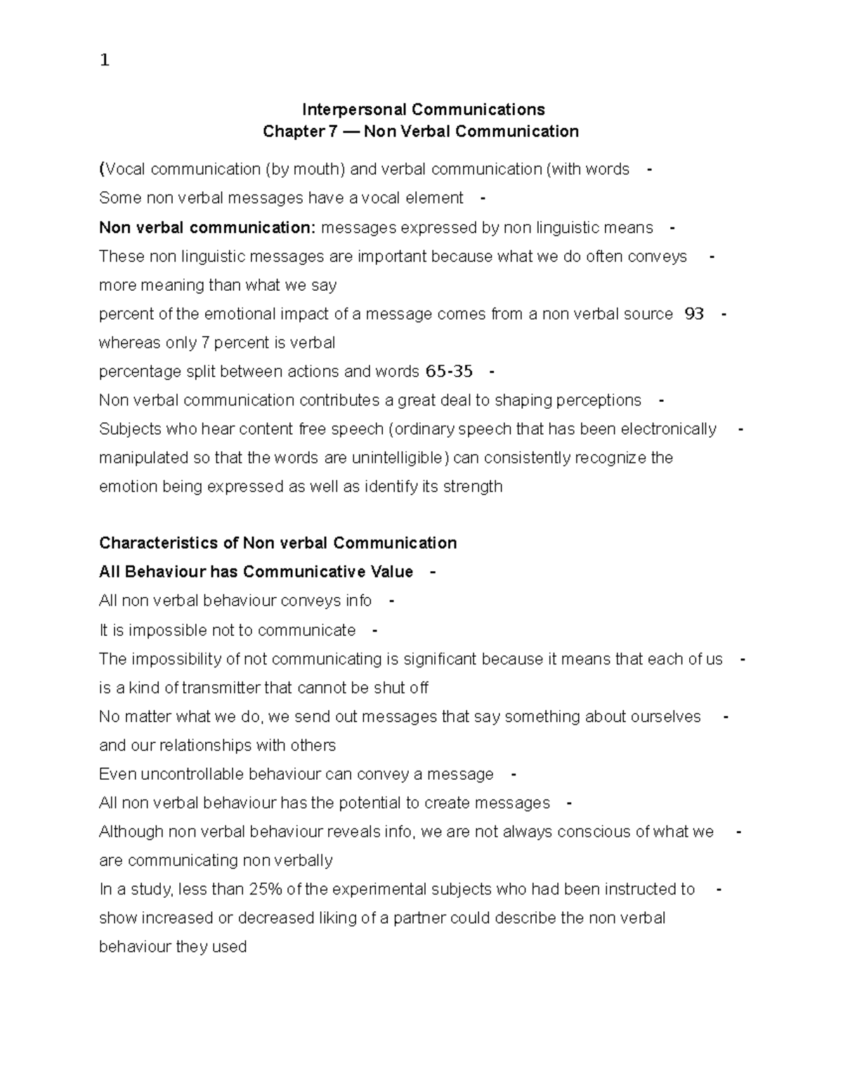 Interpersonal Communication Chapter 7 - (looking around to get out of a ...